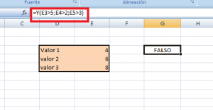 Función Y en Excel - Función O en Excel