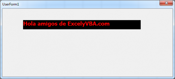 Formularios Control Label En Vba Excel Y Vba